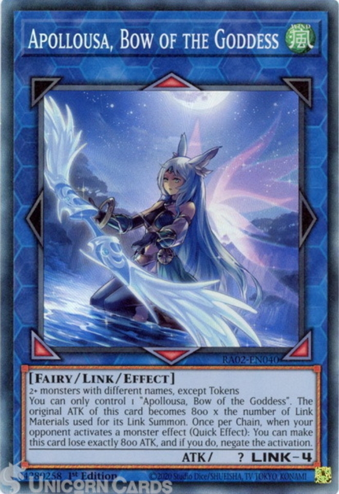 RA02-EN040 Apollousa, Bow of the Goddess : Collector's Rare 1st Edition ...