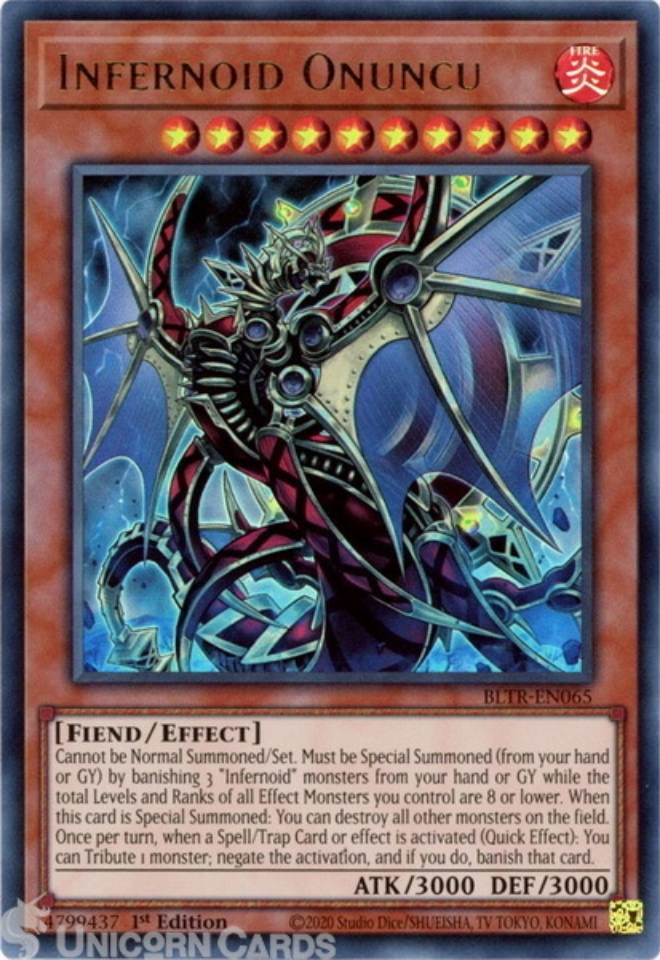 BLTR-EN065 Infernoid Onuncu : Ultra Rare 1st Edition YuGiOh Card ...
