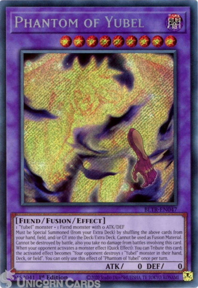 BLTR-EN047 Phantom of Yubel : Secret Rare 1st Edition YuGiOh Card ...