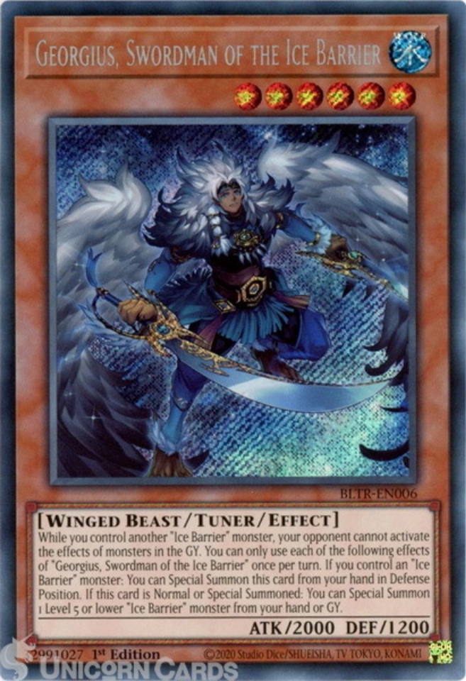 BLTR-EN006 Georgius, Swordman of the Ice Barrier : Secret Rare 1st ...
