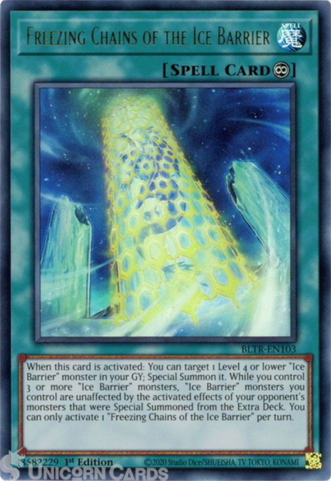 BLTR-EN103 Freezing Chains of the Ice Barrier : Ultra Rare 1st Edition ...