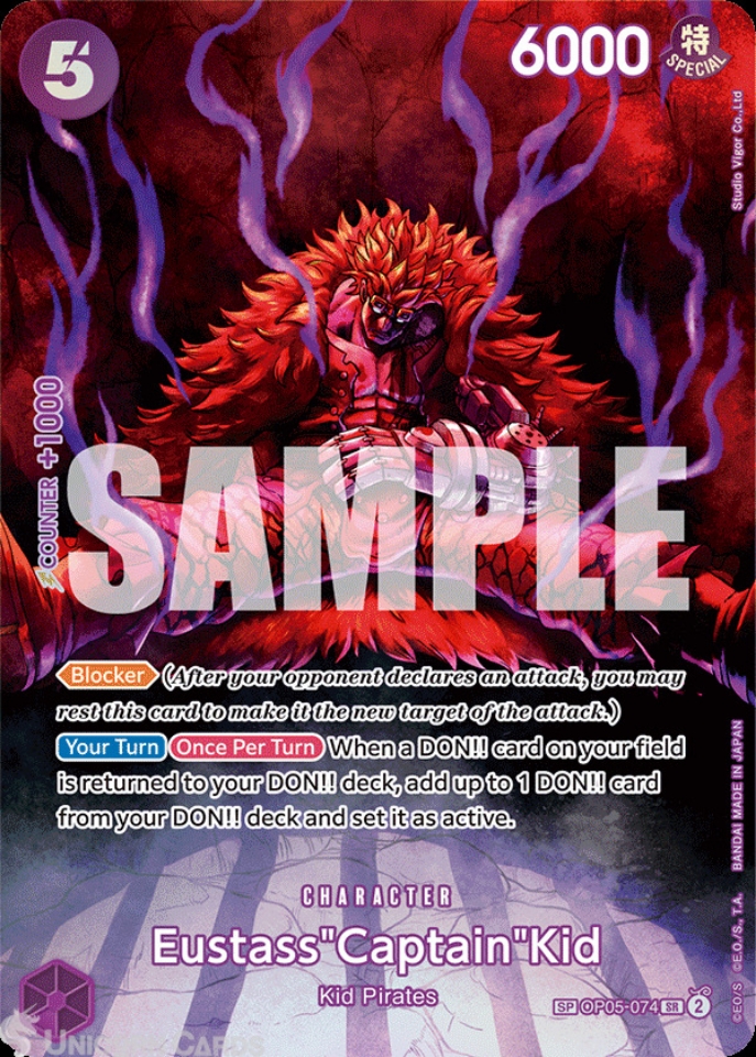 OP05-074 Eustass"Captain"Kid : Super Rare Special Alt Art Foil English ...