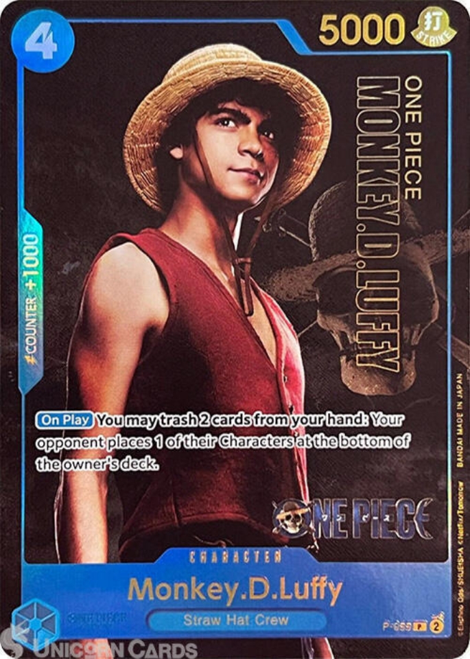 P-055 Monkey.D.Luffy : Promo Foil English One Piece TCG Card : Premium ...