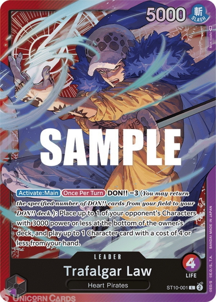 ST10-001 Trafalgar Law : Leader Foil English One Piece TCG Card : ST10 ...