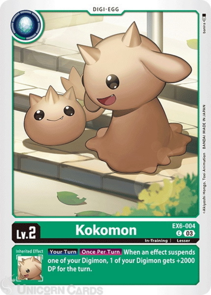 EX6-004 Kokomon : Common Digimon Card : EX06: Theme Booster Infernal ...