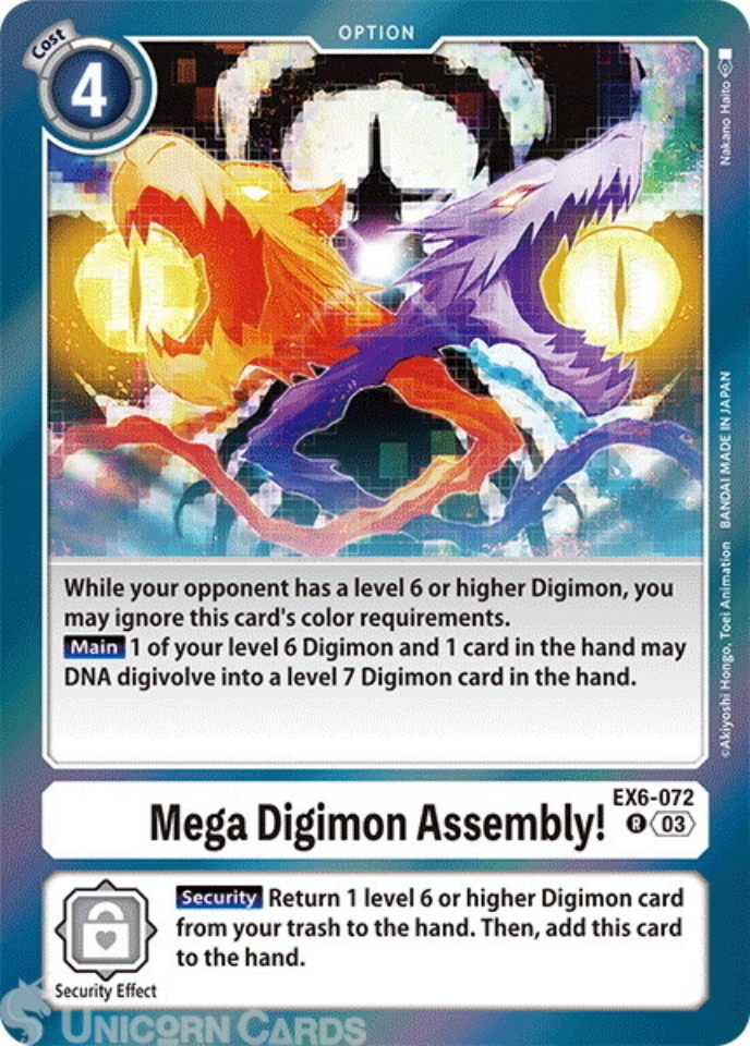 EX6-072 Mega Digimon Assembly! : Rare Digimon Card : EX06: Theme ...