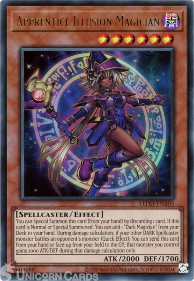 LEDD-ENA03 Apprentice Illusion Magician : Ultra Rare UNL Edition YuGiOh ...