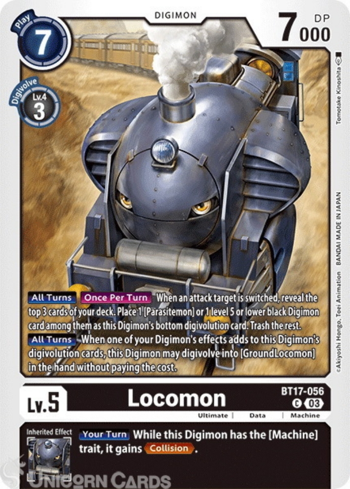 BT17-056 Locomon : Common Digimon Card : BT17: Secret Crisis:: Unicorn ...