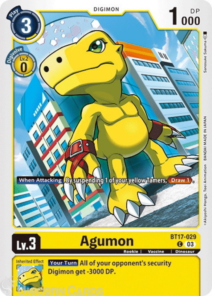 BT17-029 Agumon : Common Digimon Card : BT17: Secret Crisis:: Unicorn ...