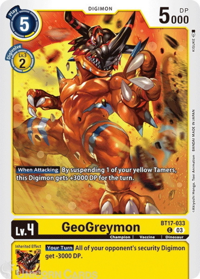 BT17-033 GeoGreymon : Common Digimon Card : BT17: Secret Crisis ...