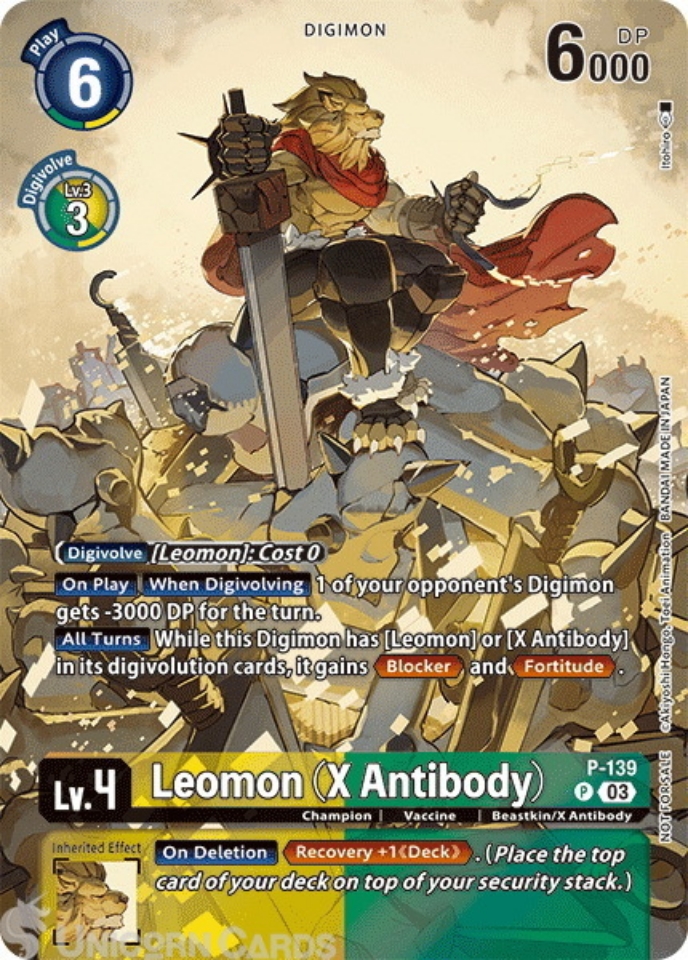 P-139 Leomon (X Antibody) : Promo Digimon Card : BT17: Secret Crisis ...