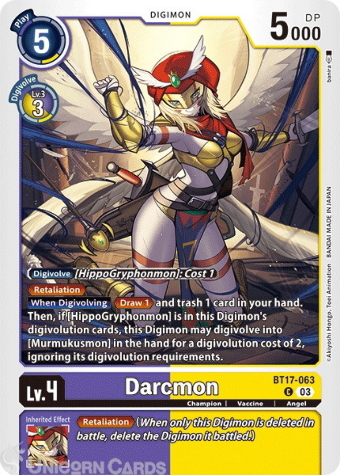 BT17-063 Darcmon : Common Digimon Card : BT17: Secret Crisis:: Unicorn ...