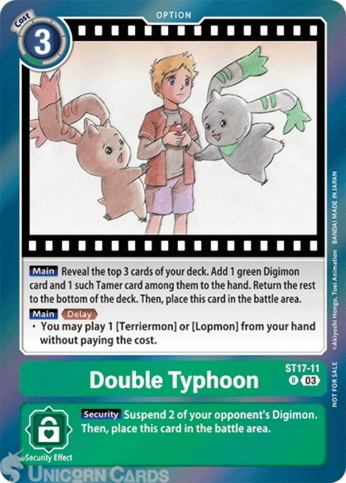 ST17-11 Double Typhoon : Box Topper Digimon Card : BT17: Secret Crisis ...