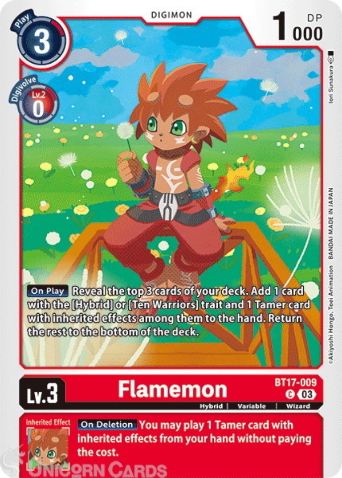 BT17-009 Flamemon : Common Digimon Card : BT17: Secret Crisis:: Unicorn ...