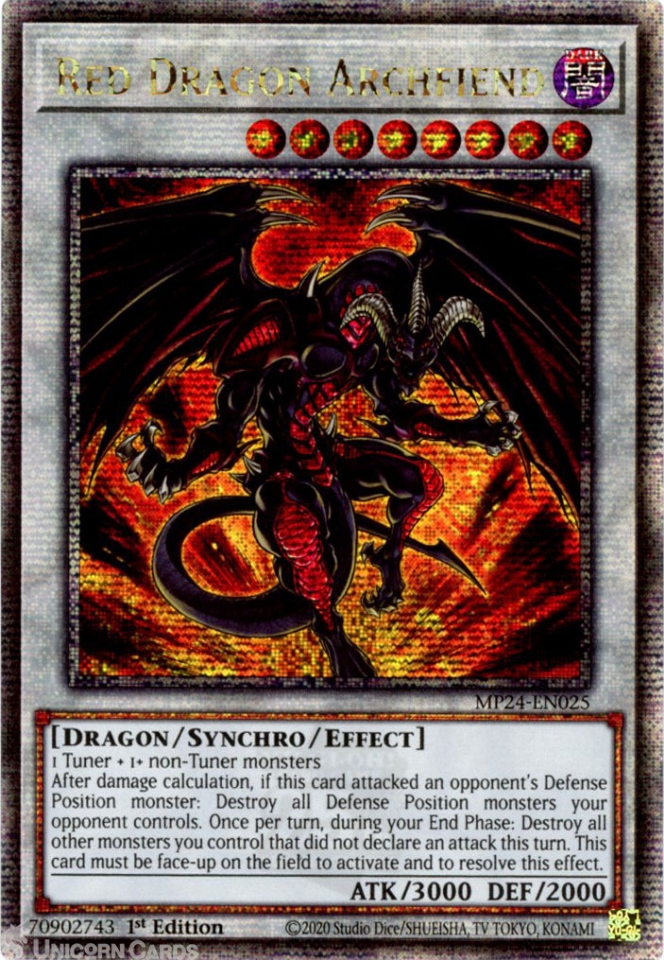 MP24-EN025 Red Dragon Archfiend : Quarter Century Secret Rare 1st ...