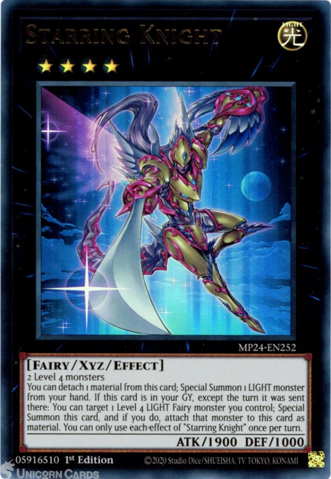 MP24-EN252 Starring Knight : Ultra Rare 1st Edition YuGiOh Card ...