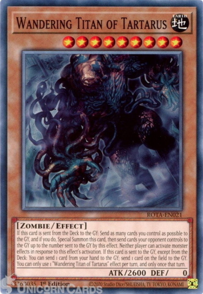 ROTA-EN021 Wandering Titan of Tartarus : Common 1st Edition YuGiOh Card ...