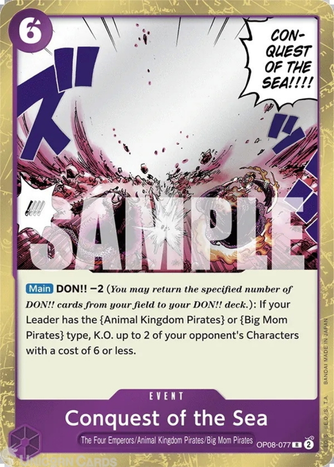 OP08-077 Conquest of the Sea : Rare English One Piece TCG Card : OP08 ...