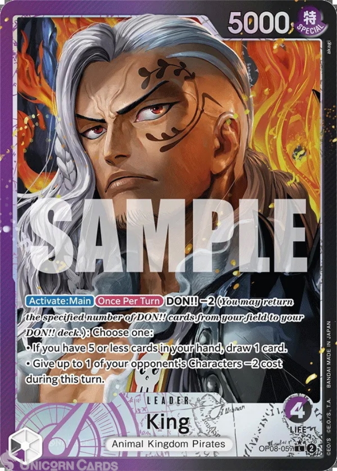 OP08-057 King : Leader Alternative Art English One Piece TCG Card ...