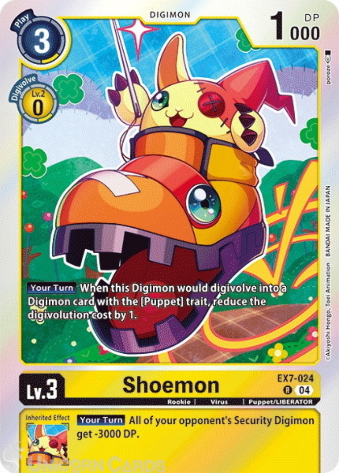 EX7-024 Shoemon : Rare Digimon Card : EX07: Digimon Liberator:: Unicorn ...