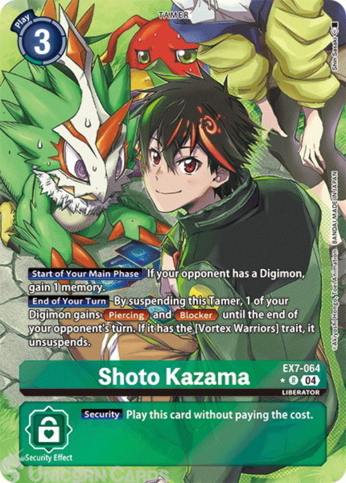 EX7-064 Shoto Kazama : Rare Alternative Art Digimon Card : EX07 ...