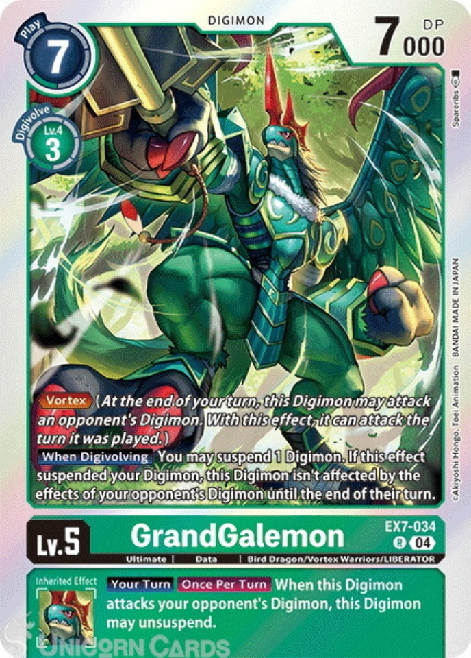 EX7-034 GrandGalemon : Rare Digimon Card : EX07: Digimon Liberator ...