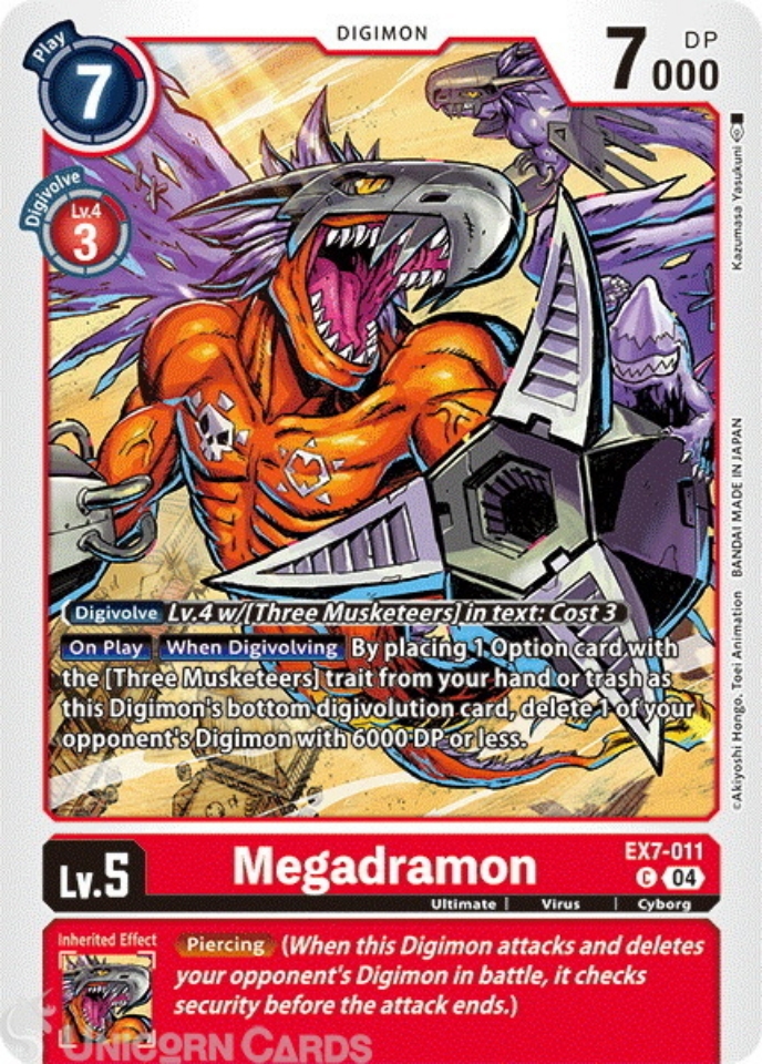 EX7-011 Megadramon : Common Digimon Card : EX07: Digimon Liberator ...