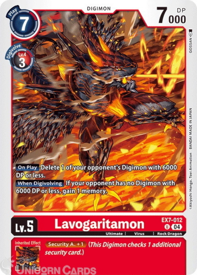EX7-012 Lavogaritamon : Uncommon Digimon Card : EX07: Digimon Liberator ...