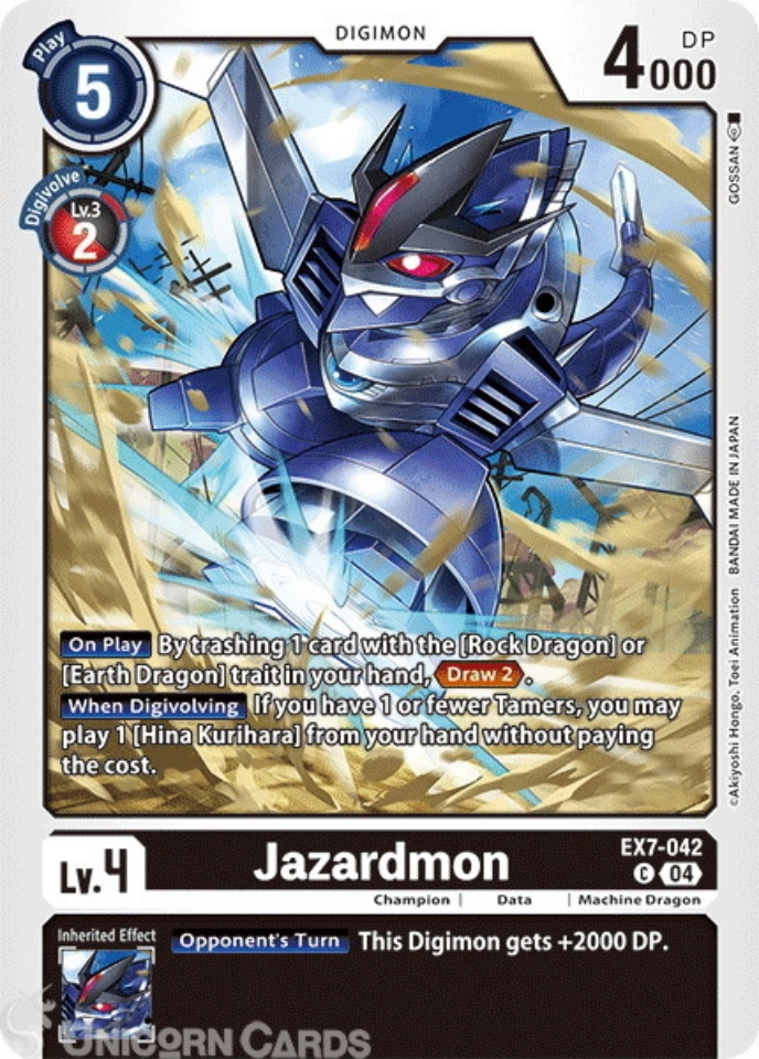EX7-042 Jazardmon : Common Digimon Card : EX07: Digimon Liberator ...
