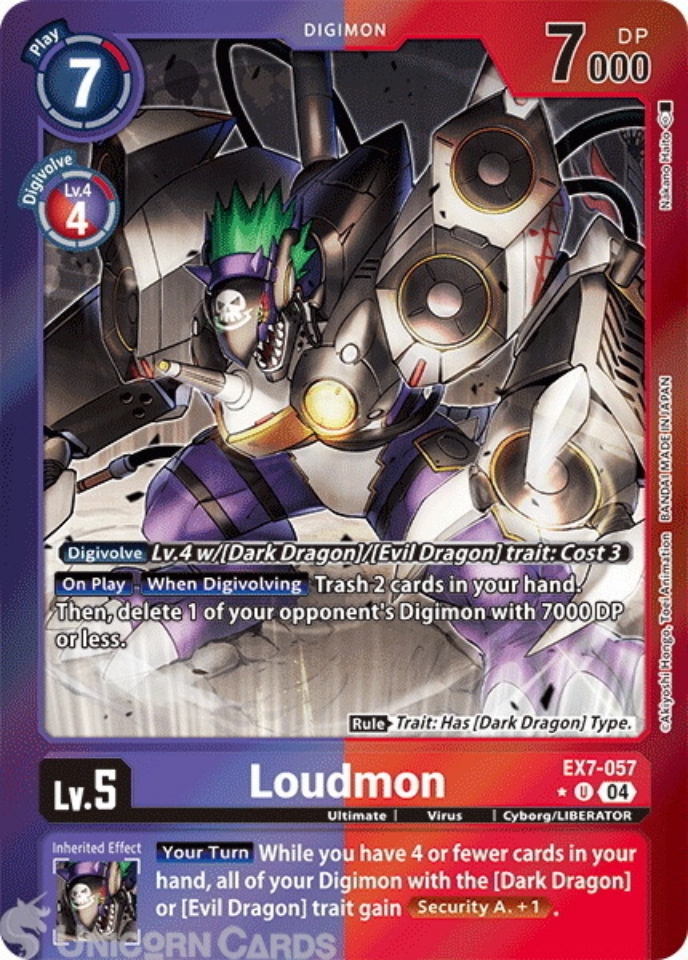 EX7-057 Loudmon : Limited Uncommon Foil Digimon Card : EX07: Digimon ...