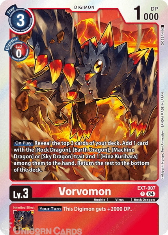 EX7-007 Vorvomon : Rare Digimon Card : EX07: Digimon Liberator ...