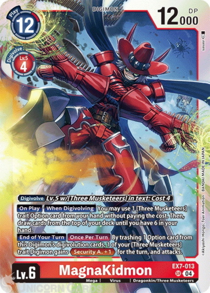 EX7-013 MagnaKidmon : Super Rare Digimon Card : EX07: Digimon Liberator ...