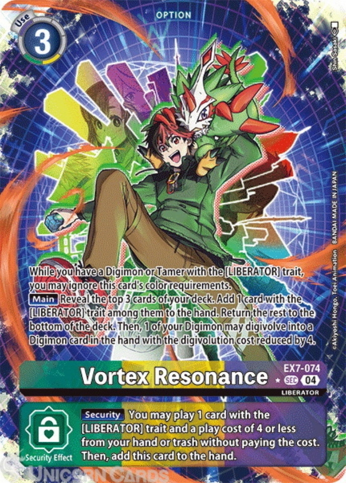 EX7-074 Vortex Resonance : Secret Rare Alternative Art Digimon Card ...