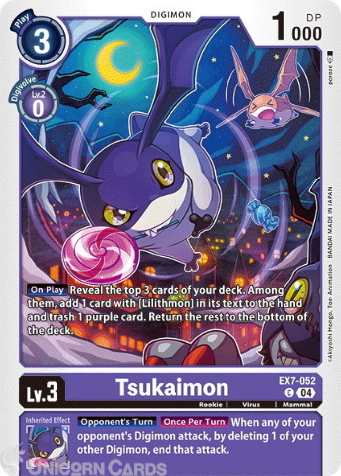 EX7-052 Tsukaimon : Common Digimon Card : EX07: Digimon Liberator ...