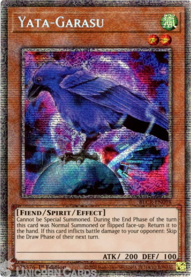 BLCR-EN098 Yata-Garasu :: Starlight Rare 1st Edition Mint YuGiOh Card ...