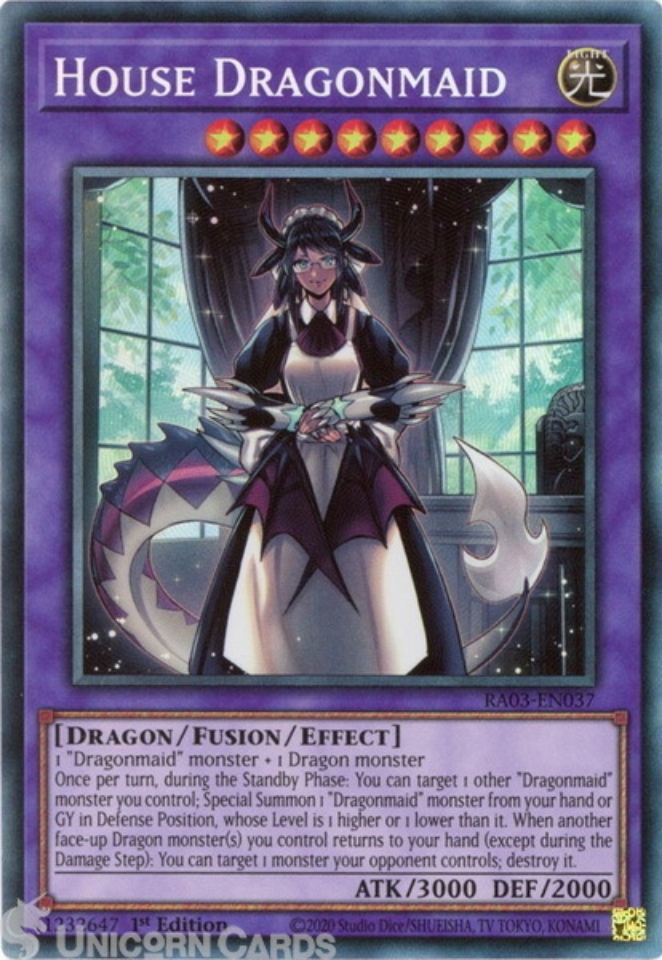 RA03-EN037 House Dragonmaid : Collector's Rare 1st Edition YuGiOh Card ...