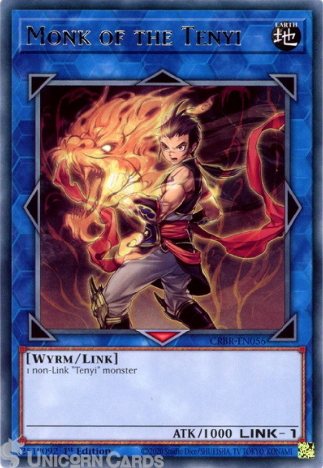 CRBR-EN056 Monk of the Tenyi : Rare 1st Edition YuGiOh Card:: Unicorn ...