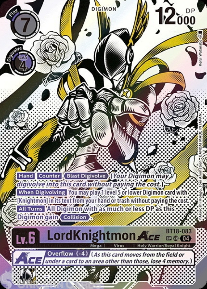 BT18-083 LordKnightmon ACE : Special Rare Alt Art Digimon Card : BT18 ...