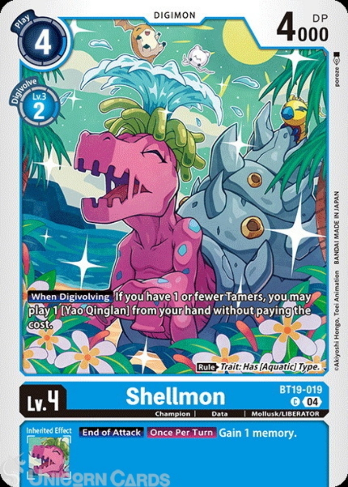 BT19-019 Shellmon : Common Digimon Card : BT18-19: Special Booster Ver ...