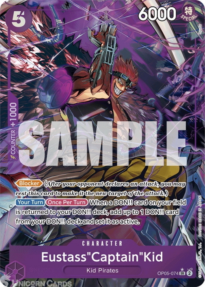 OP05-074 Eustass"Captain"Kid : Super Rare Alt Art English One Piece TCG ...