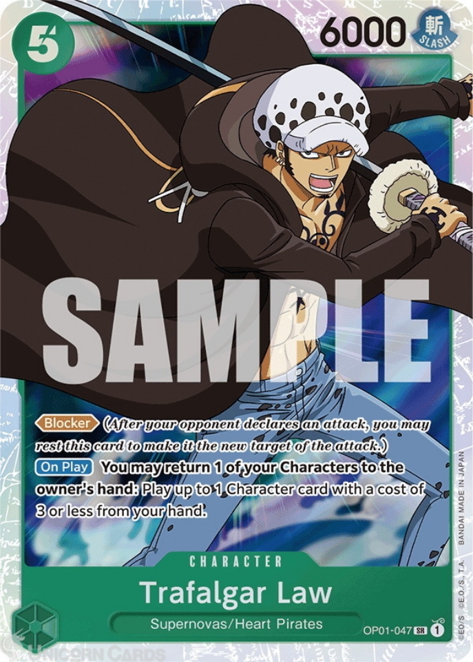 OP01-047 Trafalgar Law : Super Rare English One Piece TCG Card : PRB01 ...