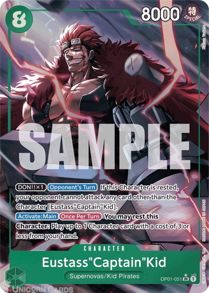 OP01-051 Eustass"Captain"Kid : Super Rare Alt Art English One Piece TCG ...