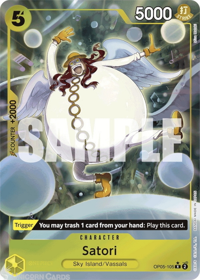OP05-105 Satori : Rare Full Art English One Piece TCG Card : PRB01: One ...