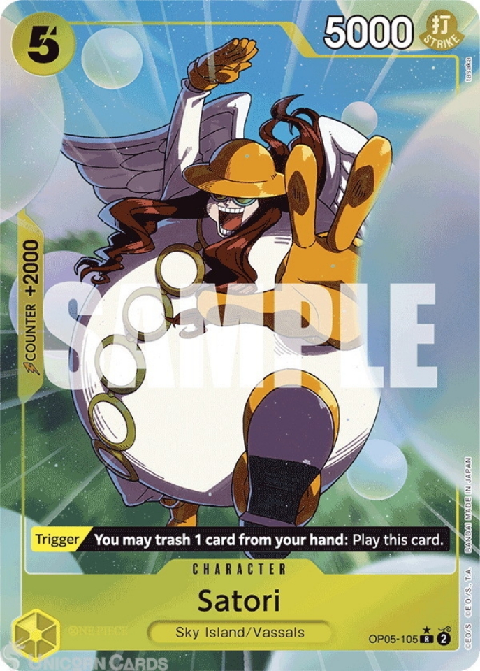 OP05-105 Satori : Rare Alt Art 2 English One Piece TCG Card : PRB01 ...