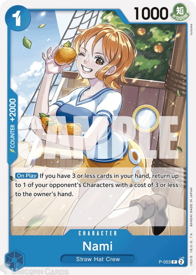 P-053 Nami : Uncommon English One Piece TCG Card : PRB01: One Piece ...