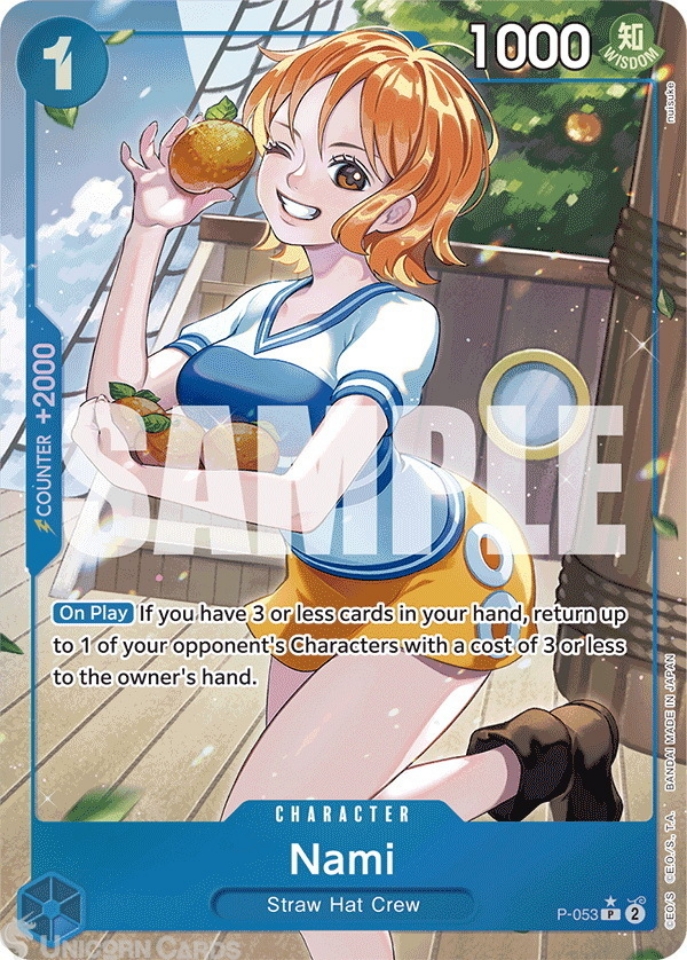 P-053 Nami : Uncommon Full Art English One Piece TCG Card : PRB01: One ...