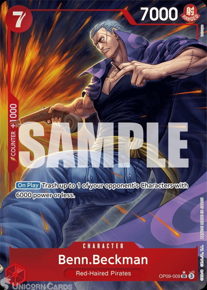 OP09-009 Benn.Beckman : Super Rare Alt Art English One Piece TCG Card ...
