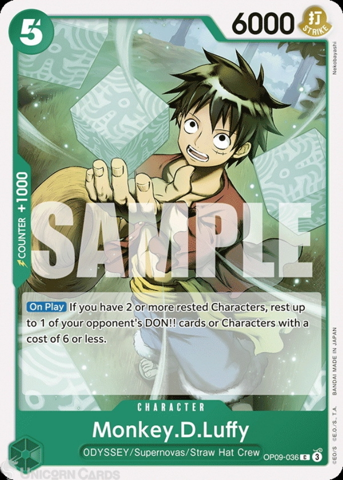 OP09-036 Monkey.D.Luffy : Common English One Piece TCG Card : OP09 ...