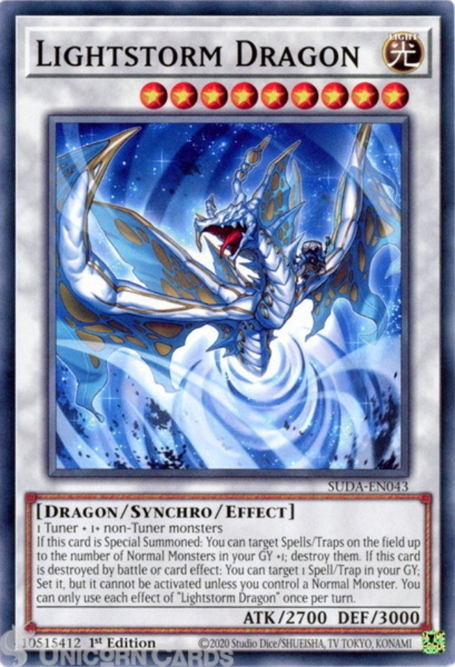 SUDA-EN043 Lightstorm Dragon : Common 1st Edition YuGiOh Card:: Unicorn ...