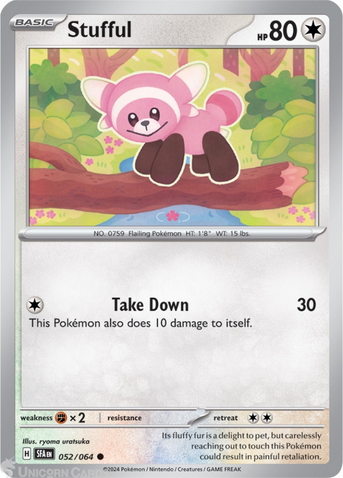 SFA-EN 052/064 Stufful : Common Pokemon Card : Shrouded Fable:: Unicorn ...